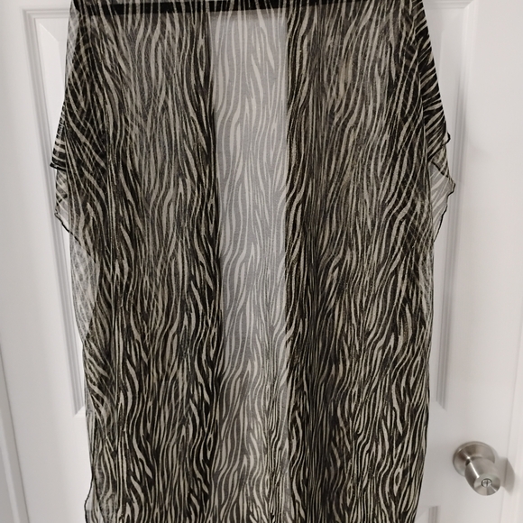 Other | Zebra Print Sheer Scarf | Poshmark